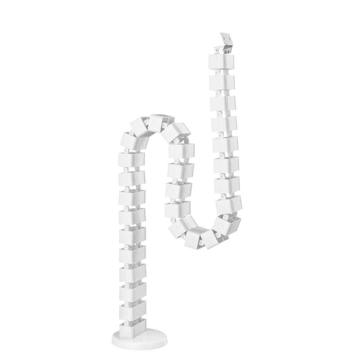 Cable Spine for Standing Desk Under Desk Cable Management - White Slinky